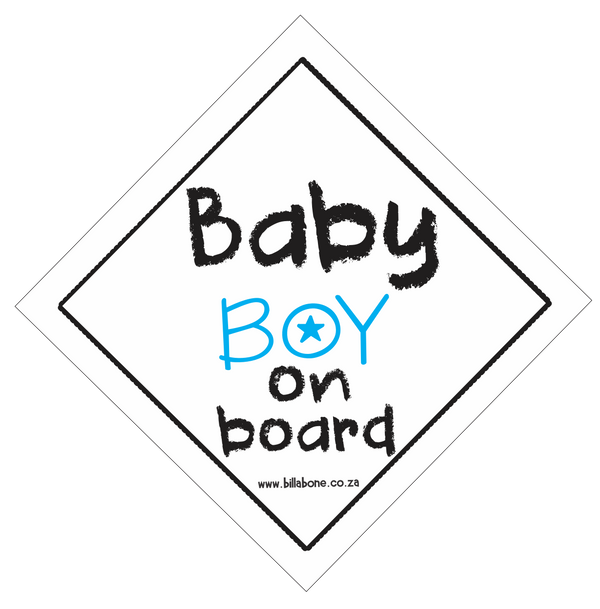 Baby Boy On Board Car Sign or Sticker – Billabone