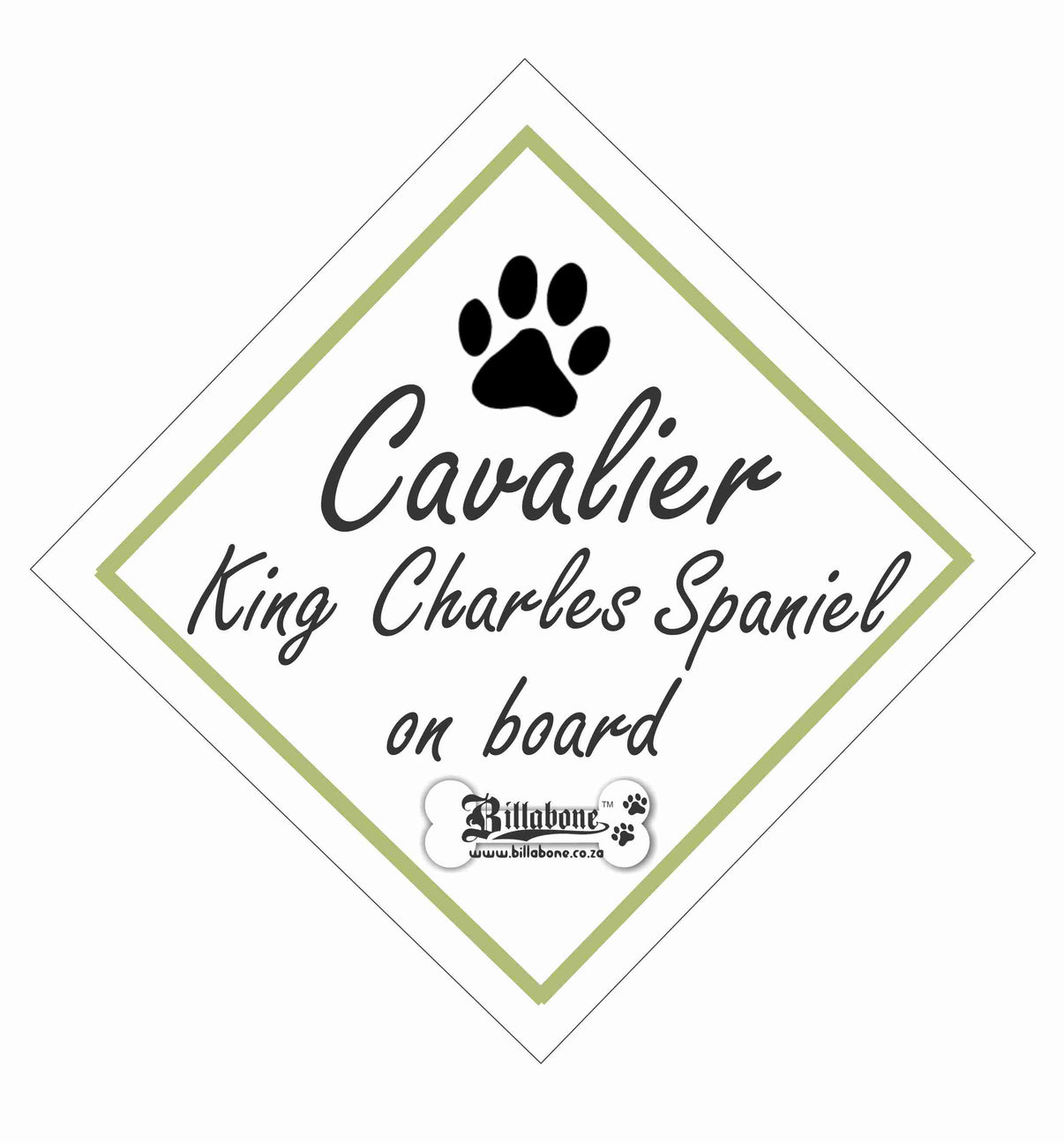 Cavalier King Charles Spaniel On Board Car Sign or Sticker – Billabone