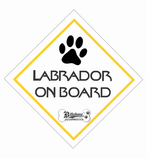 Labrador On Board Car Sign or Sticker – Billabone