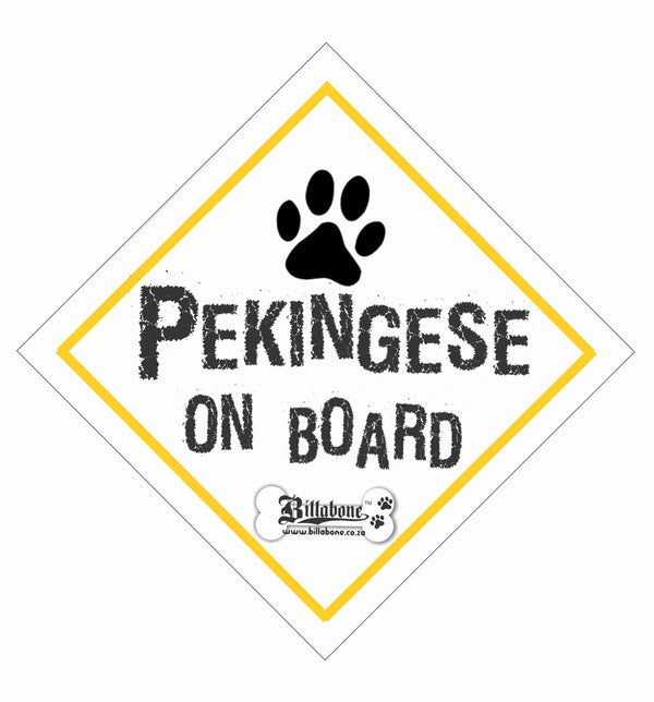 Pekingese On Board Car Sign or Sticker – Billabone