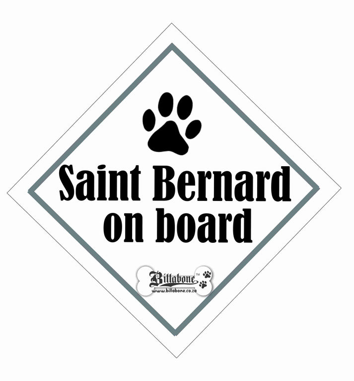 Saint Bernard On Board Car Sign or Sticker – Billabone
